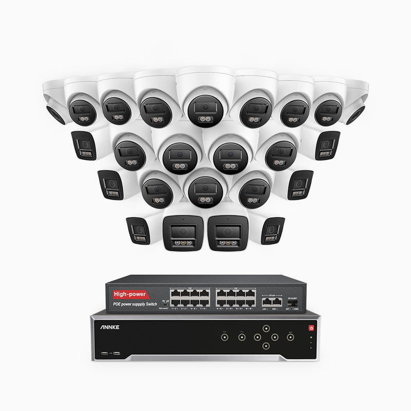 H800 - 4K 32 Channel PoE Security System with 8 Bullet & 16 Turret ...