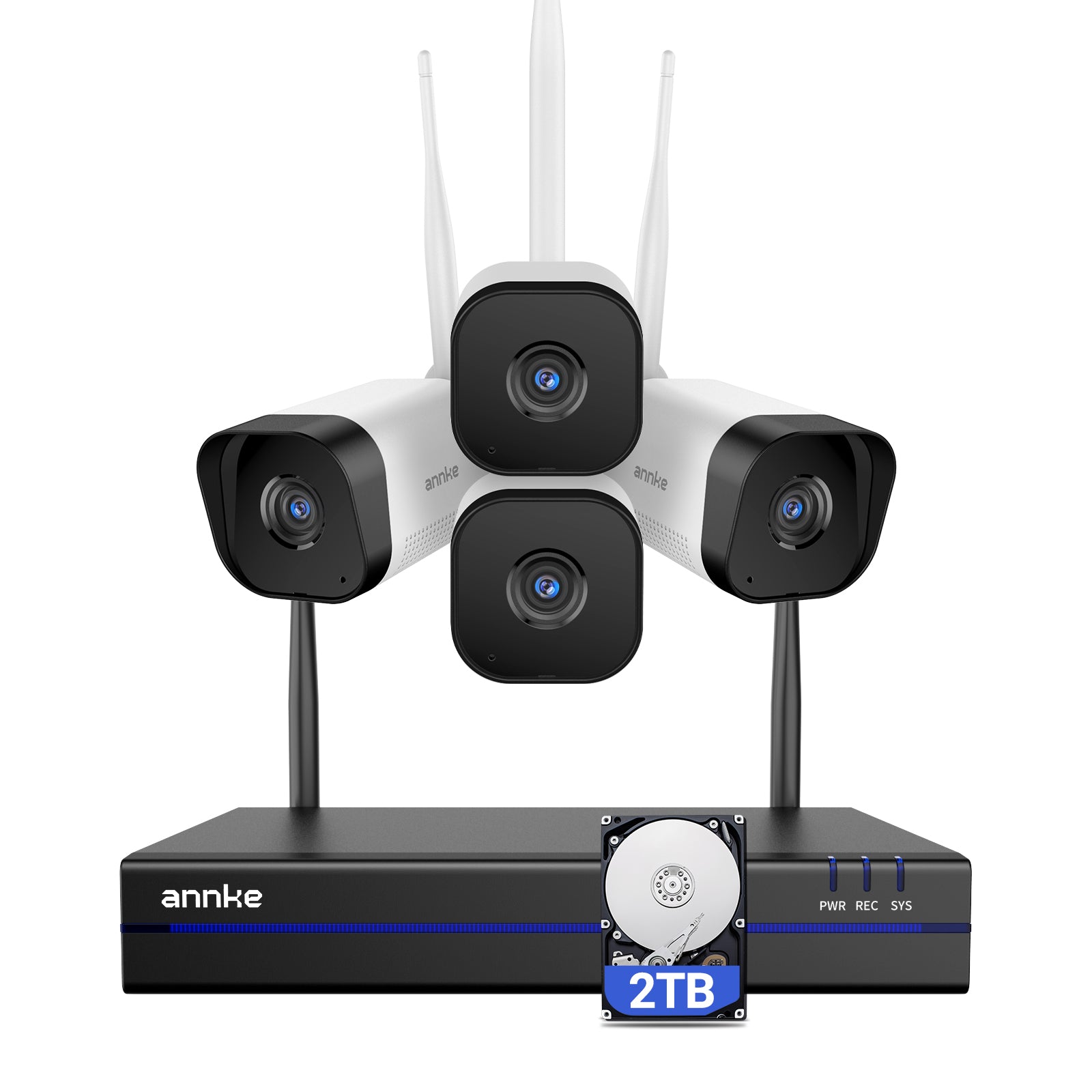 ANNKE 5MP Wireless Security Camera System Outdoor, Expandable 16CH 8MP