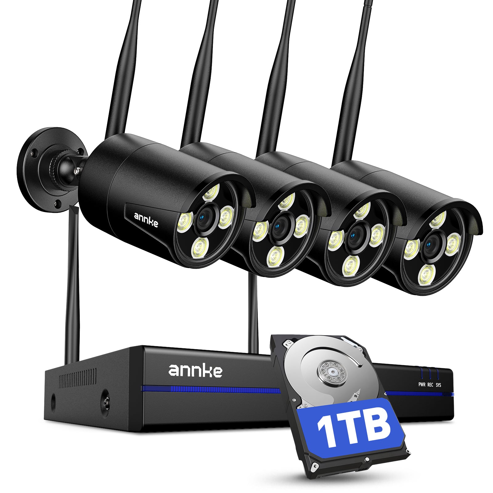 ANNKE Wireless Security Camera System-16CH Expandable 4K Security NVR ...